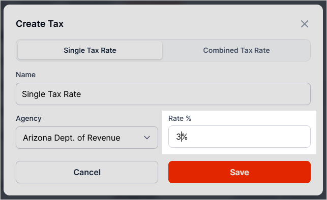 Invoices: Tax Rates